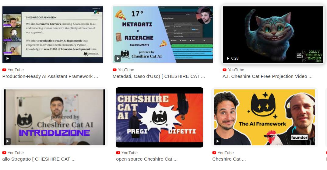 Video tutorials - Cheshire Cat AI